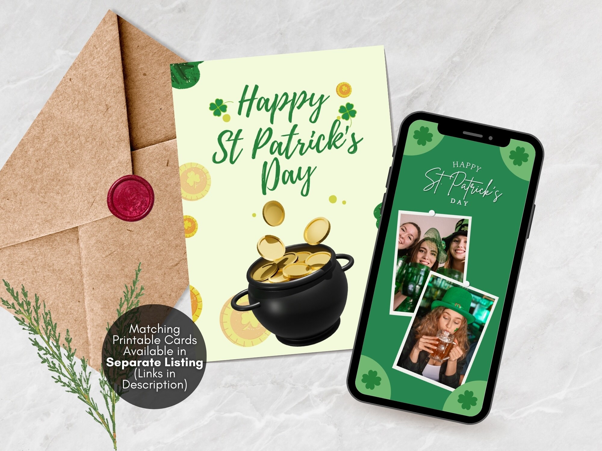 Editable Digital St. Patrick’s Day Cards Template, Animated Saint ...