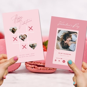 Editable Valentine’s Day Cards Template, Printable Photo Valentines ...