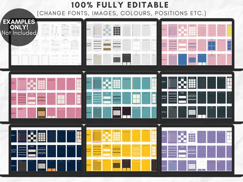 Teacher Planner Bundle Editable Canva Templates Undated - Etsy