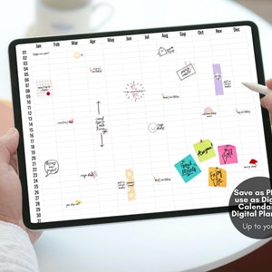 Editable Forever Calendar Template, Perpetual Calendar Reusable, Google ...