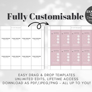 Drag and Drop Business Cards Template Printable Business - Etsy