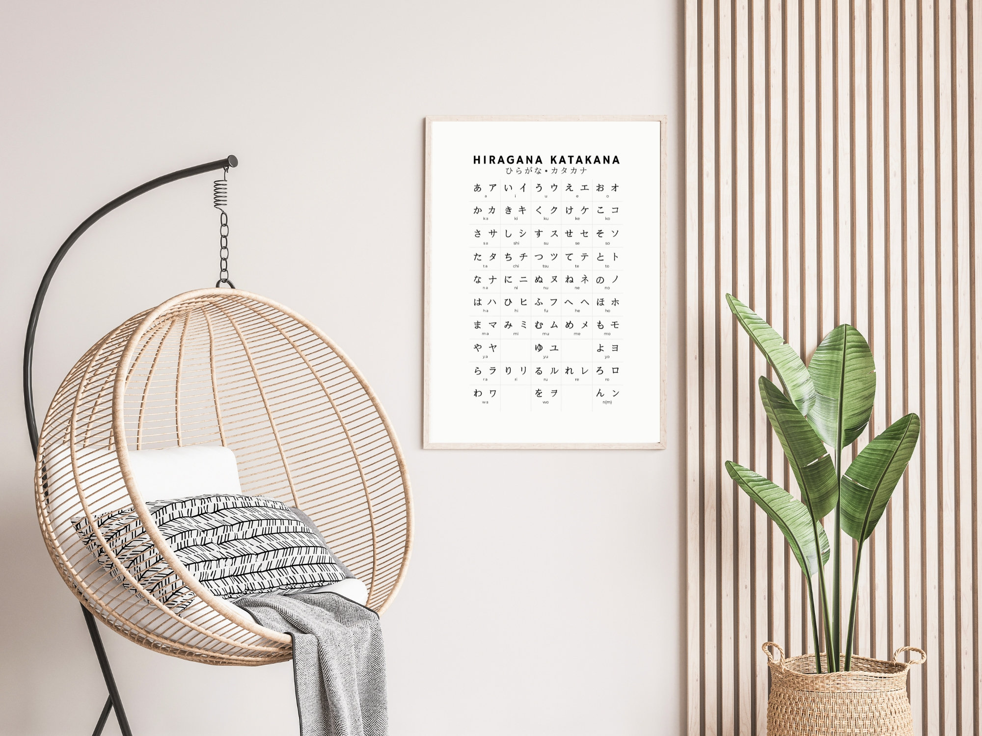 Japanese Kana Chart Hiragana Katakana Wall Print Learn - Etsy UK