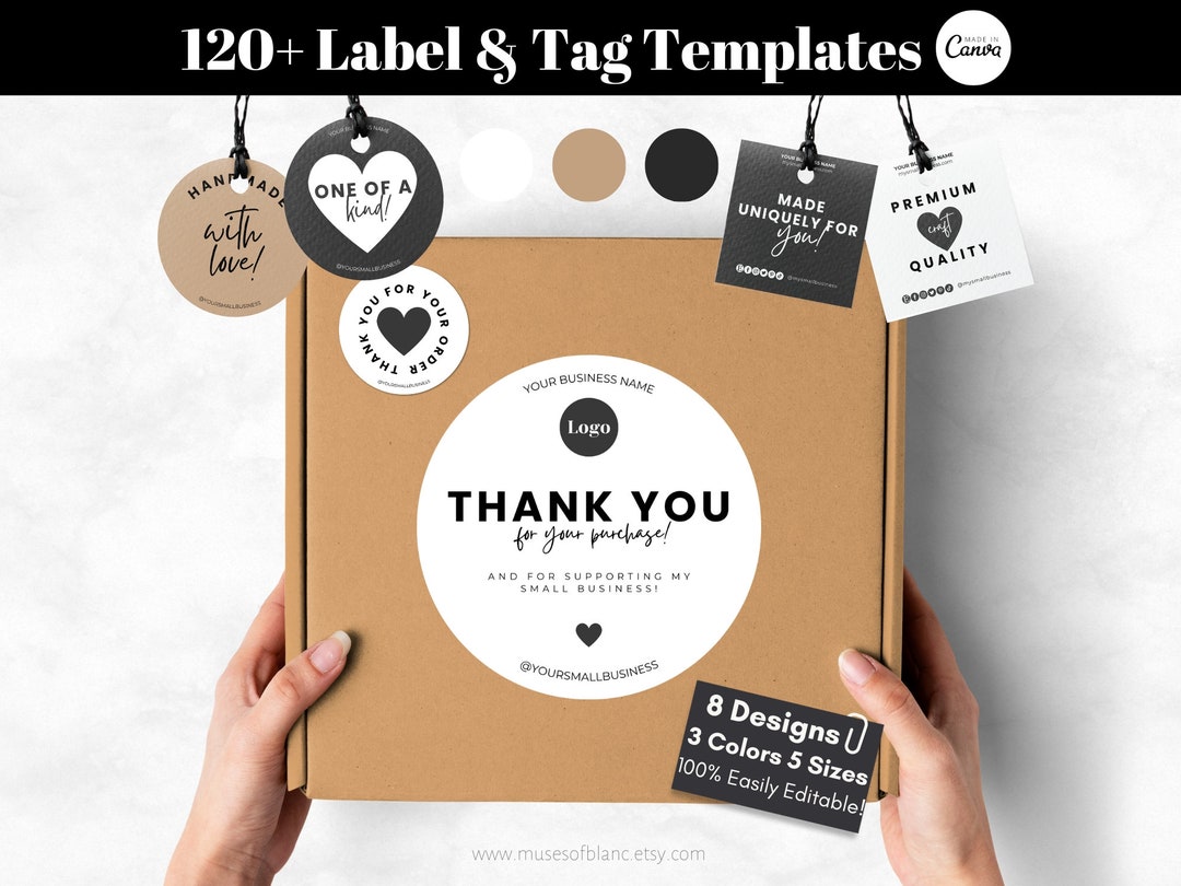Editable Labels Template, Round Label Stickers Template, Square Label ...