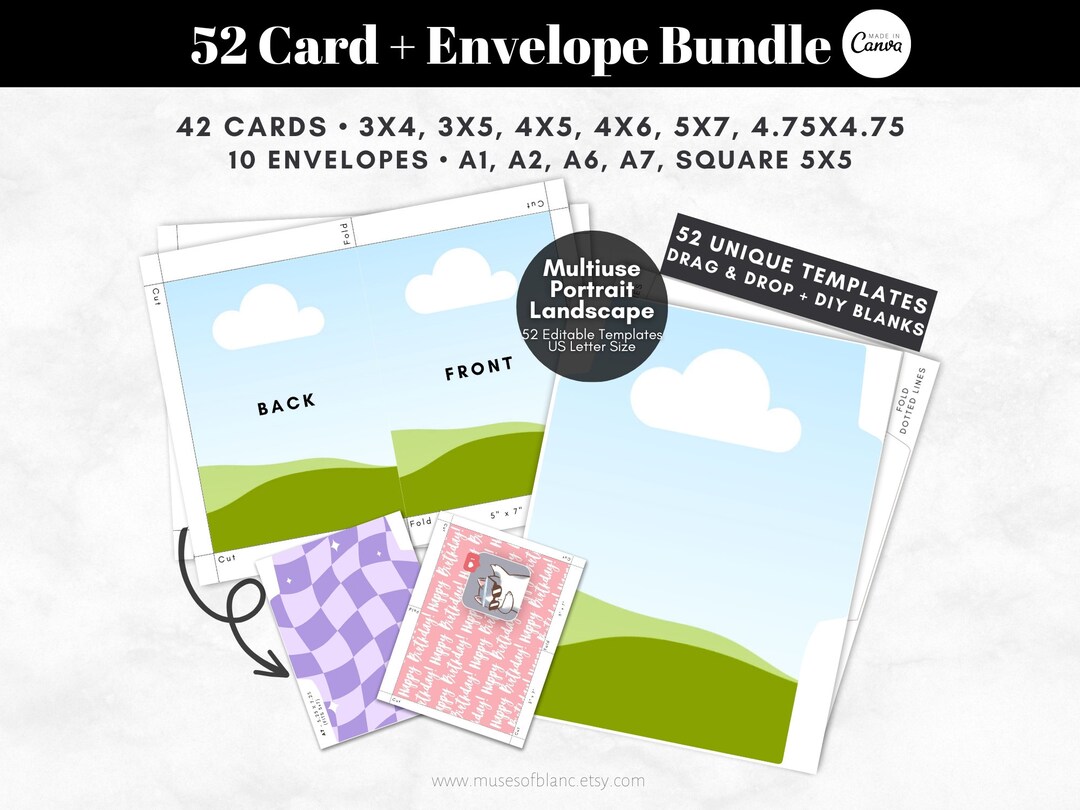 Drag and Drop Greeting Card Templates, 3x4, 3x5, 4x5, 4x6, 5x7, 4.75x4 ...