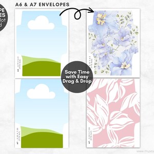 Drag and Drop Printable Envelope Template, Editable Canva Templates, A1 ...