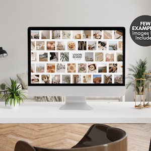 Editable Digital Vision Board Template, Custom Photo Collage Vision ...