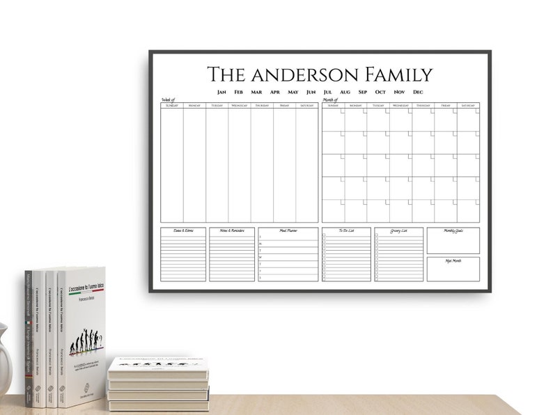 Editable Family Command Center Printable Google Sheets Template V3 ...