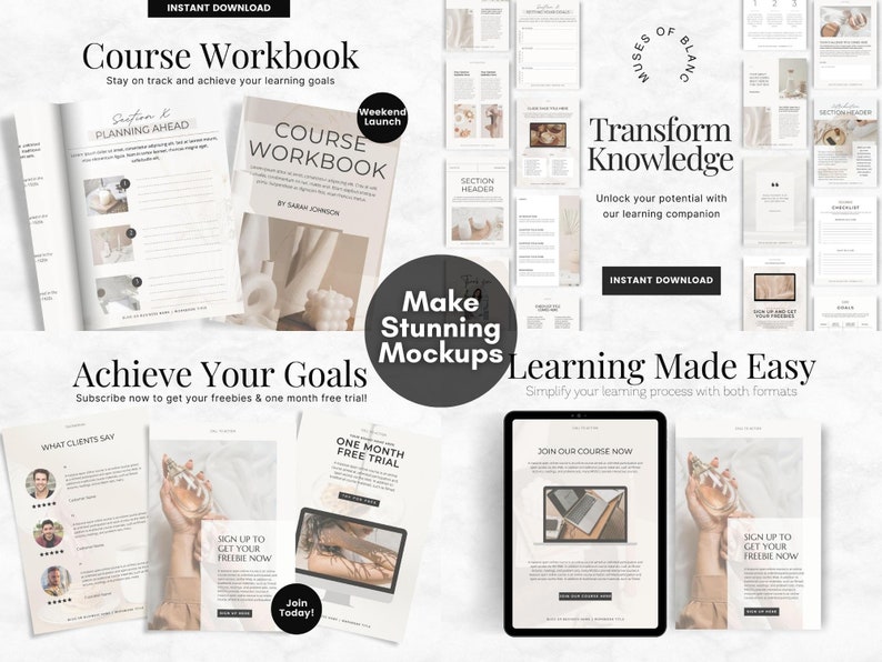 140 Digital Products Mockup, Printable Products Mockup, Book Mockups ...