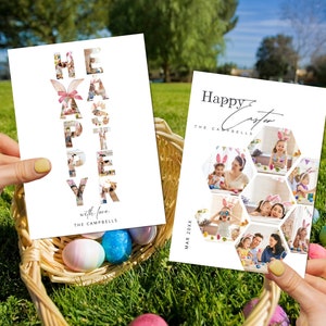 Editable Easter Cards Template, Printable Easter Cards Digital, Photo ...