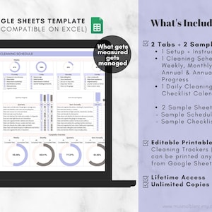 Cleaning Tracker Spreadsheet, Cleaning Schedule Google Sheets, Cleaning ...