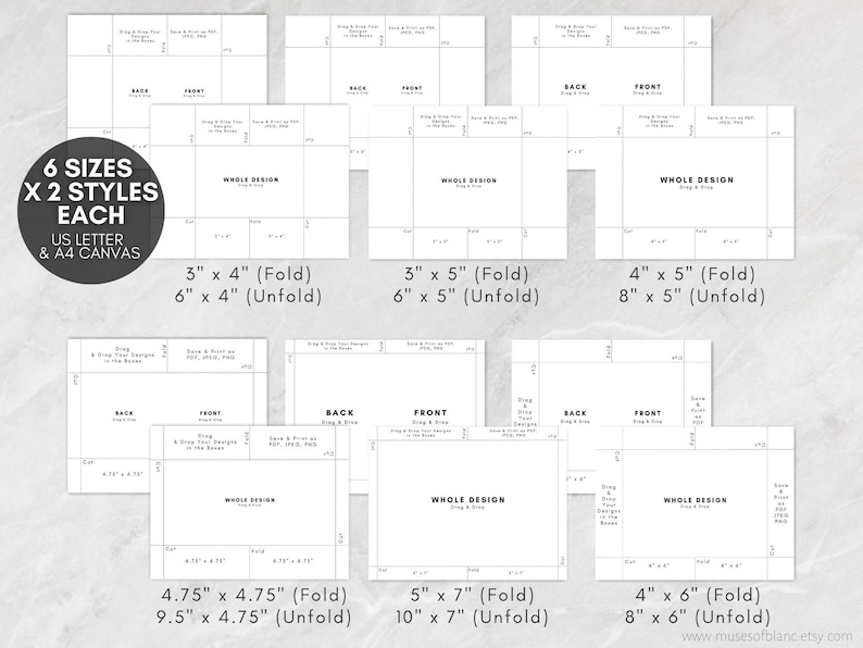 Drag and Drop Greeting Card Templates Editable Canva - Etsy