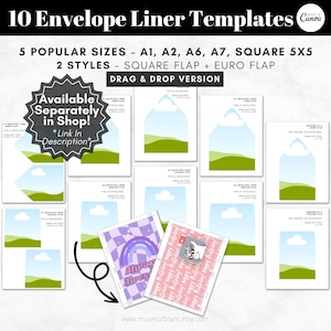 Drag and Drop Printable Envelope Template, Editable Canva Templates, A1 ...