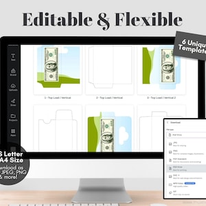 Drag and Drop Money Envelope Template, Custom Printable Money Envelope ...