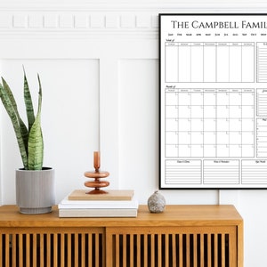 Editable Family Command Center Printable Google Sheets Template V1 ...