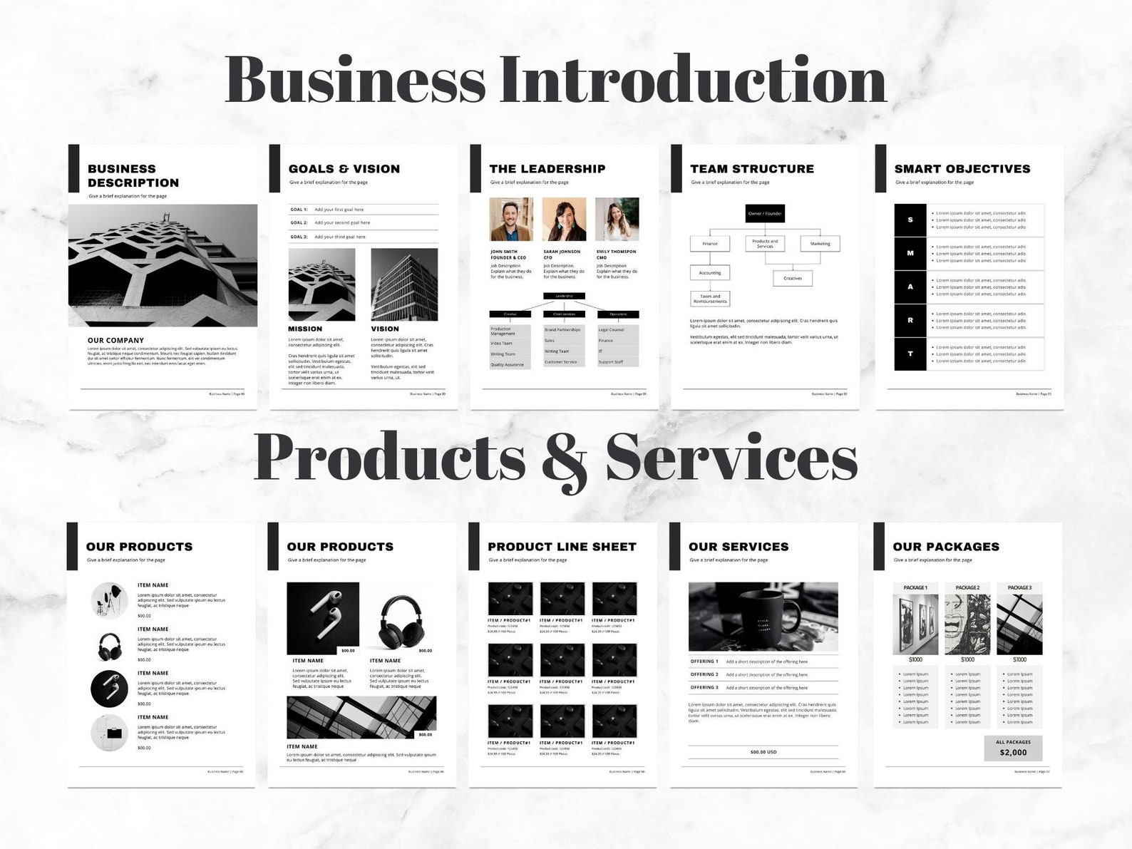 Small Business Plan Template, Business Proposal Template, Online Start ...
