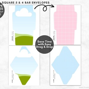 Drag and Drop Printable Envelope Template, Editable Canva Templates, A1 ...