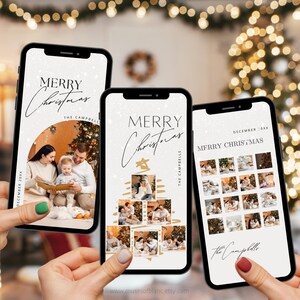 Editable Digital Christmas Card Template, Animated Christmas E-card ...