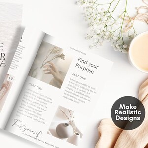 30 Book Mockup Templates Canva Magazine Mockup Paper Mockup - Etsy