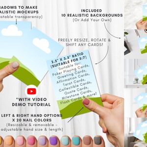 Editable Hand Holding Cards Mockup Template, Greeting Cards Mockup ...