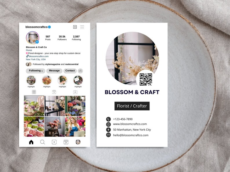 Editable Instagram Business Card Templates Printable Instagram ...