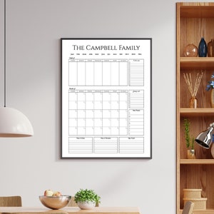 Editable Family Command Center Printable Google Sheets Template V1 ...