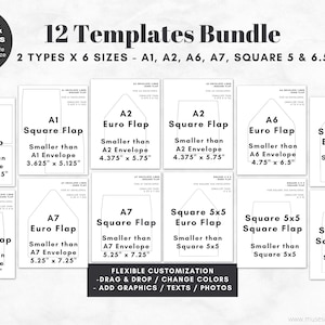 DIY Printable Envelope Liner Templates, Editable Canva Templates, Liner ...