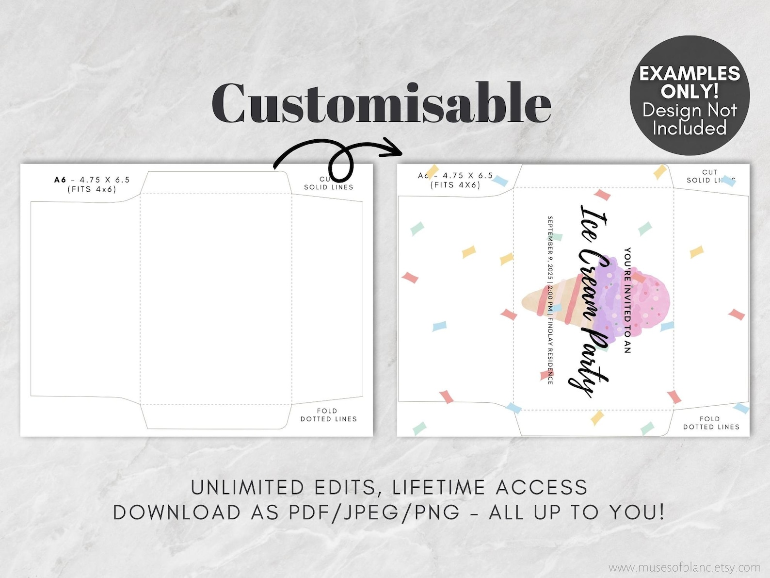 DIY Printable Envelope Template Editable Canva Templates - Etsy