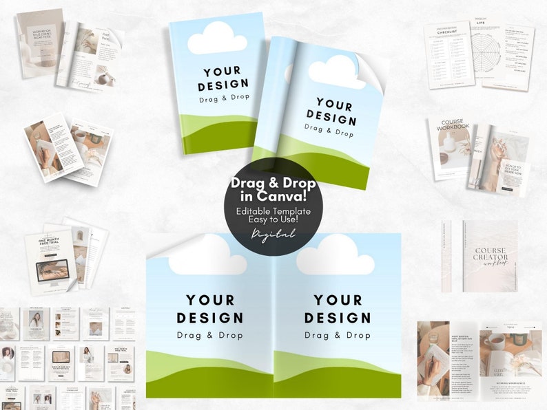 30 Book Mockup Templates, Canva Magazine Mockup, Paper Mockup KDP ...