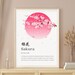 Sakura Definition Print, Japanese Cherry Blossom Wall Art (digital ...