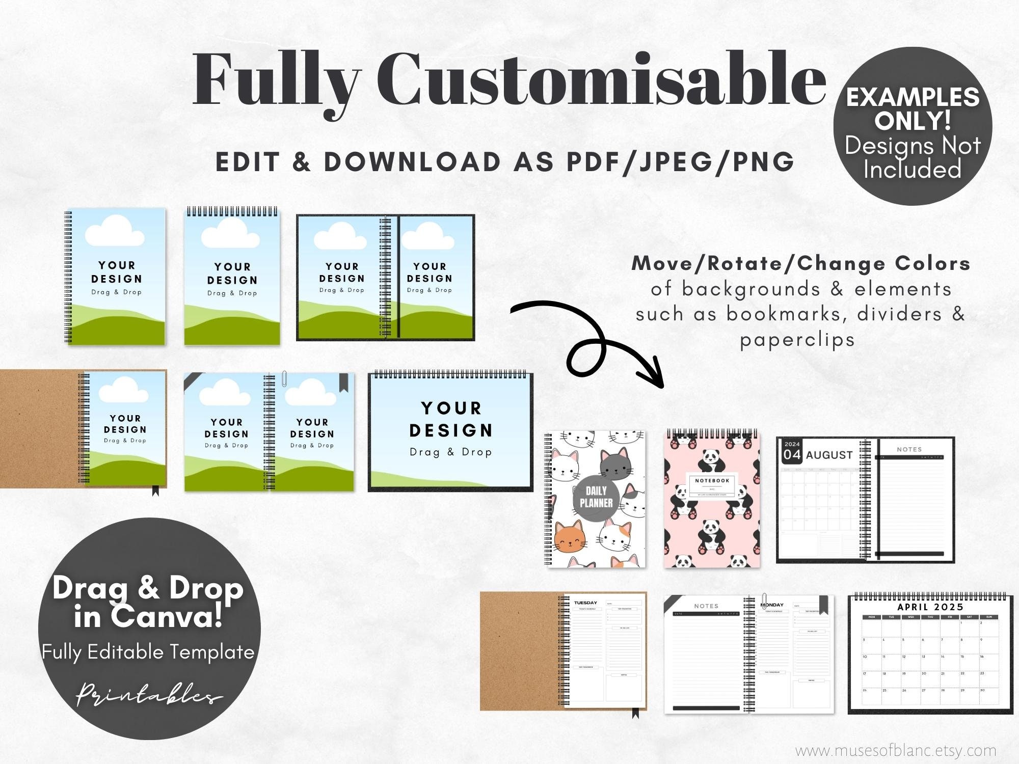 50 Spiral Notebook Mockup Templates Spiral Journal Mockup - Etsy