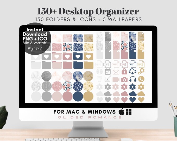 Desktop Computer Wallpaper for Windows and Mac PC Folders Icons Window ...