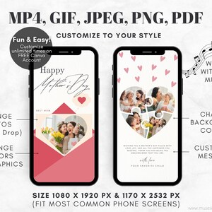 Editable Mother's Day Cards Template, Animated Happy Mothers Day E-card ...