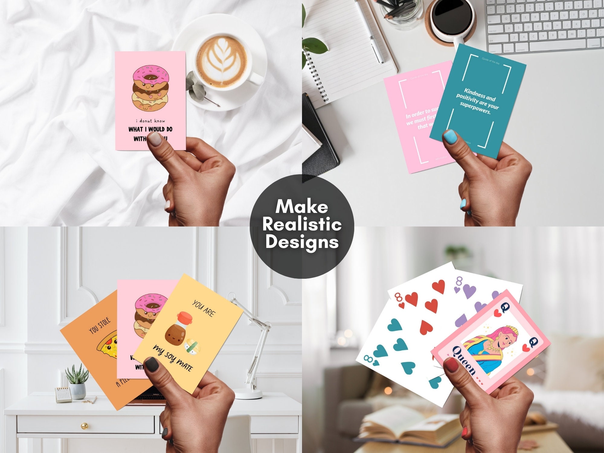 Editable Hand Holding Cards Mockup Template, Greeting Cards Mockup ...