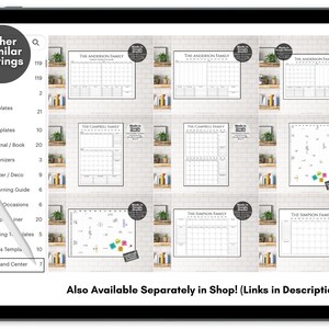Editable Family Command Center Printable Google Sheets - Etsy