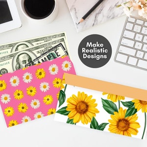 Drag and Drop Money Envelope Mockup Template, Cash Envelope Mockup ...