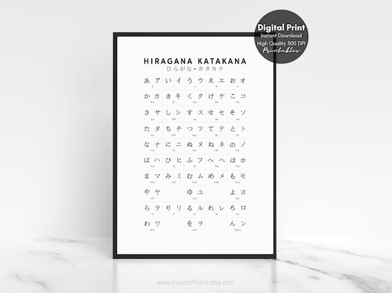 Katakana And Hiragana Chart