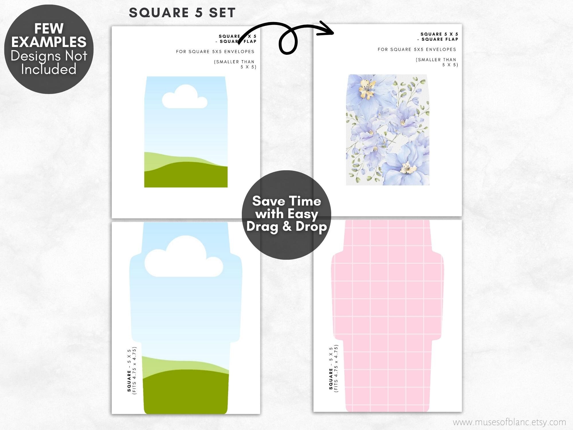 Drag and Drop Printable Envelope Template, Custom Envelope Liner ...