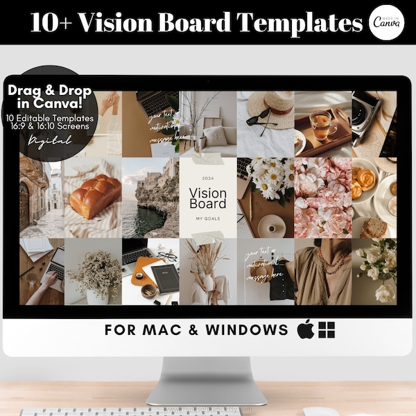 Vision Board Desktop Wallpaper - Etsy