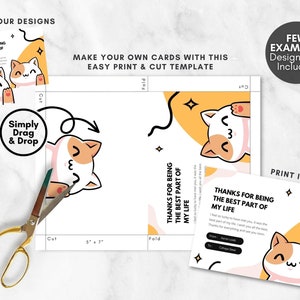 Drag and Drop Greeting Card Templates, Editable Canva Templates, Blank ...