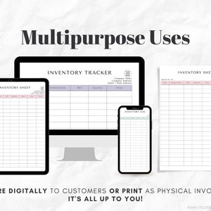 3 Product Inventory Templates Bundle Editable & Printable - Etsy
