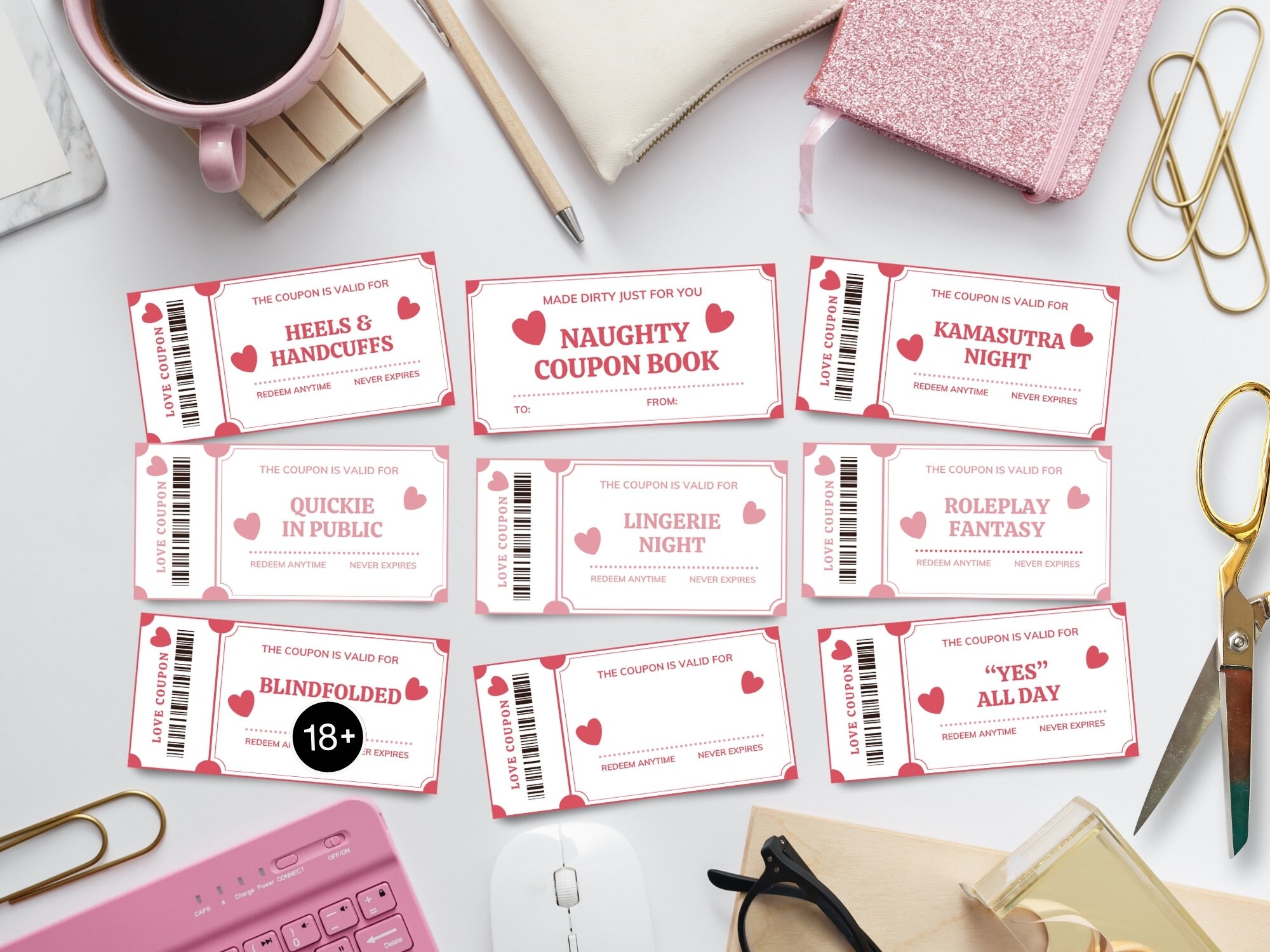 Editable Naughty Love Coupon Book For Him Printable Valentines Day Editable Naughty Love Coupon Book For Him Printable Valentines Day