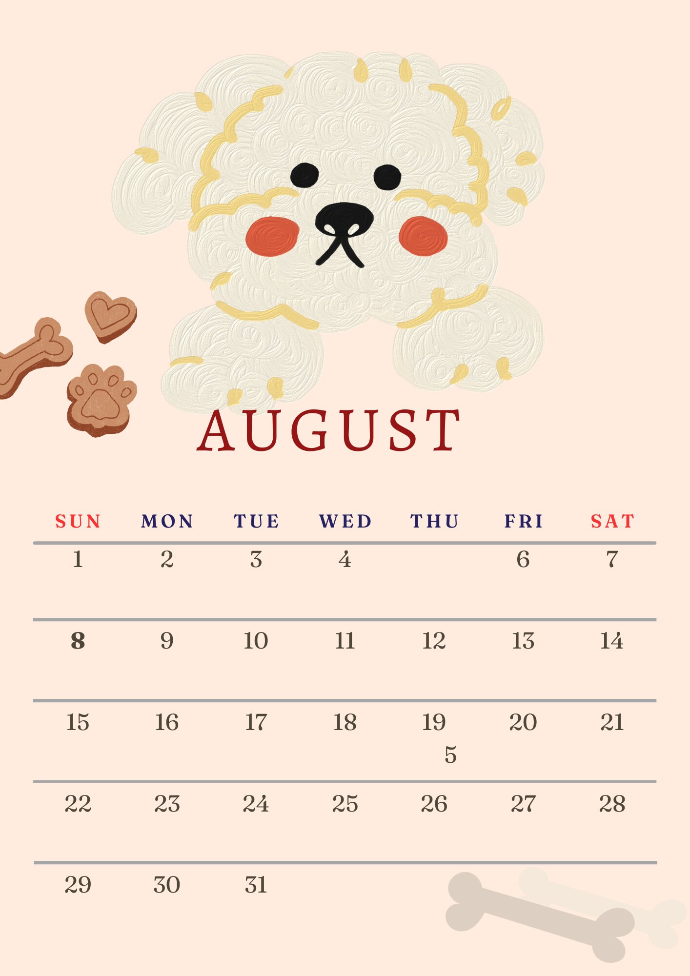 Printable Zoo Calendar/kids Calendar/animals/colorful/printable - Etsy