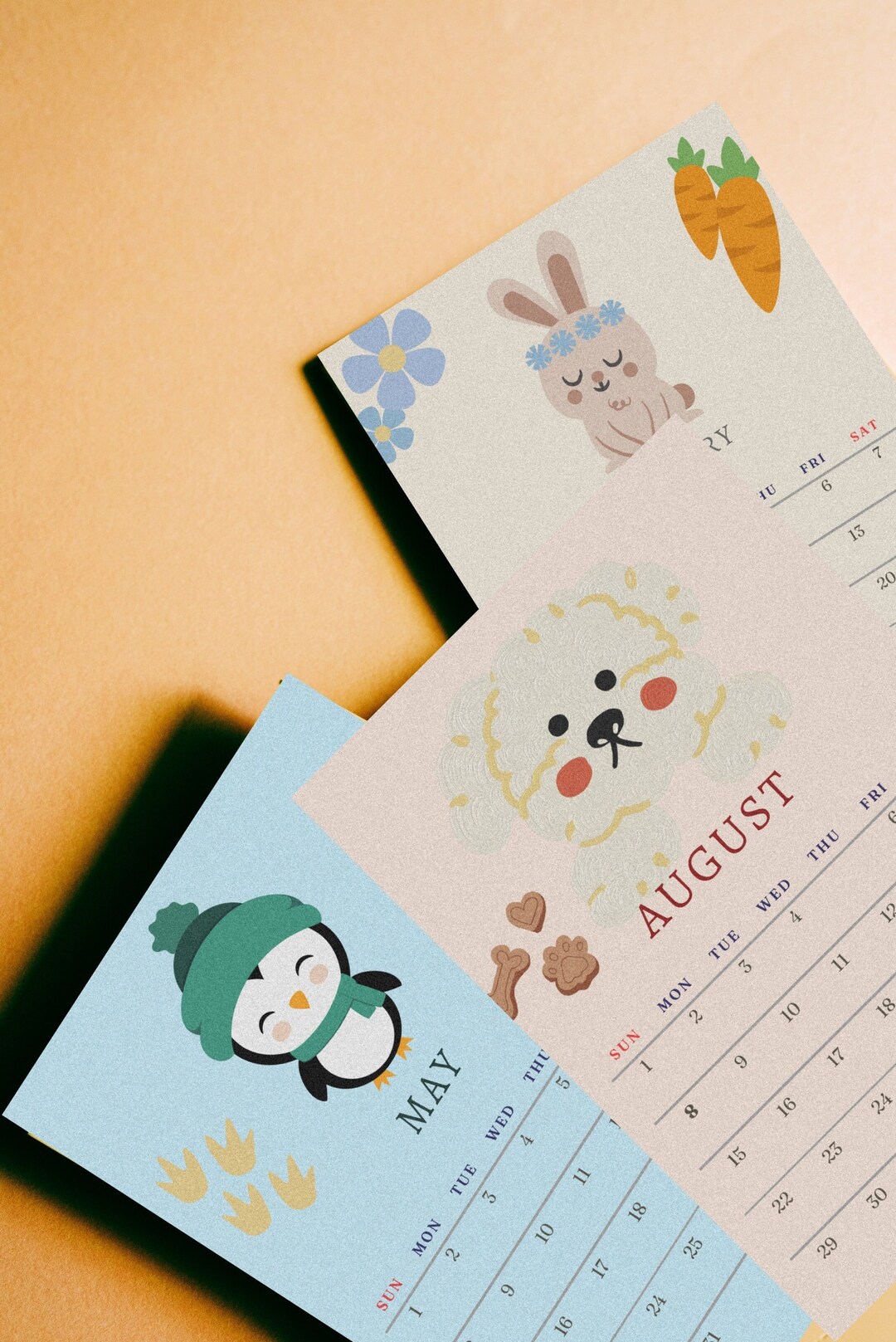 Printable Zoo Calendar/kids Calendar/animals/colorful/printable - Etsy