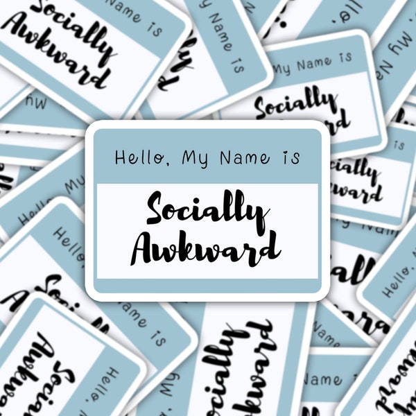 Awkward Sticker - Etsy