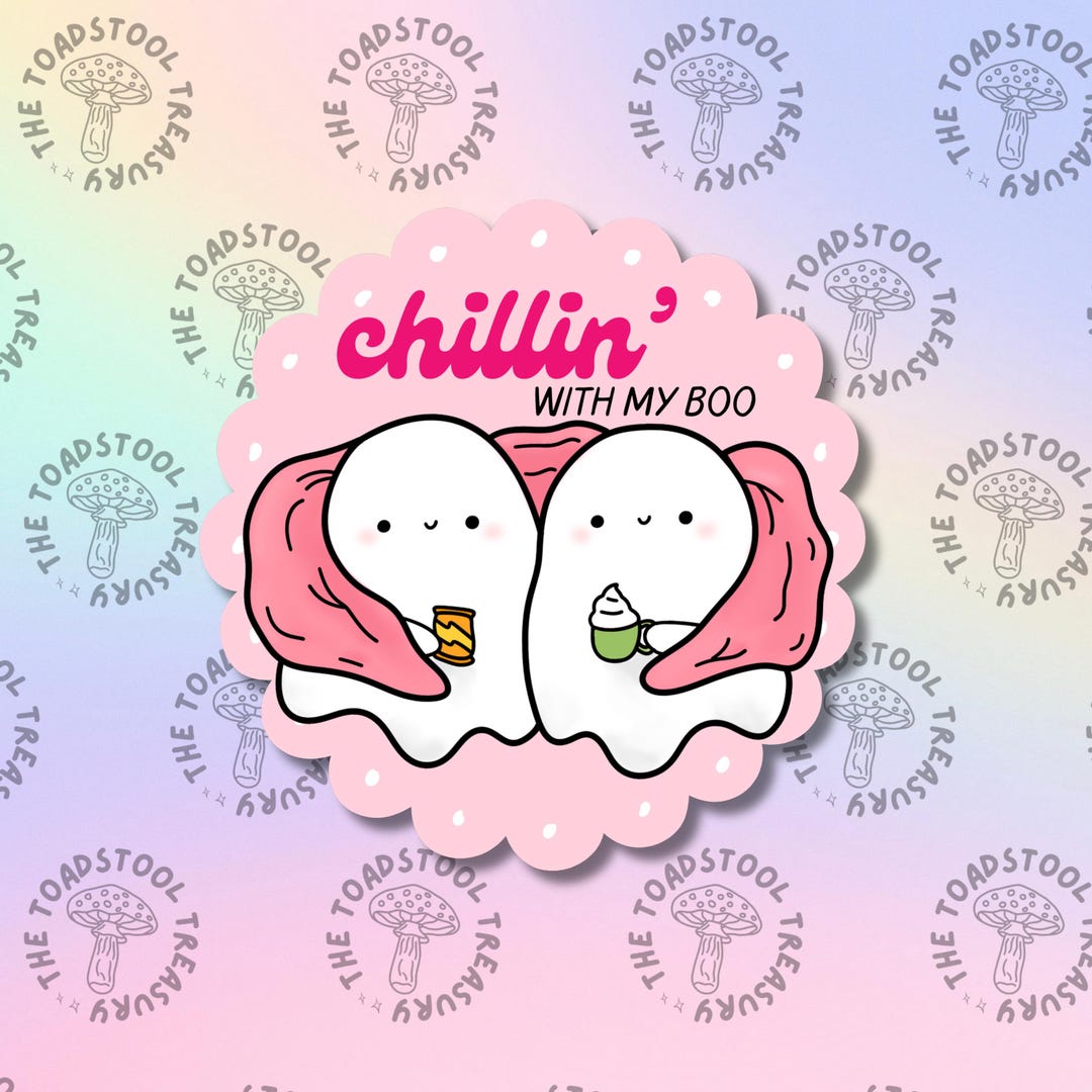 Chillin' With My Boo Sticker - Etsy