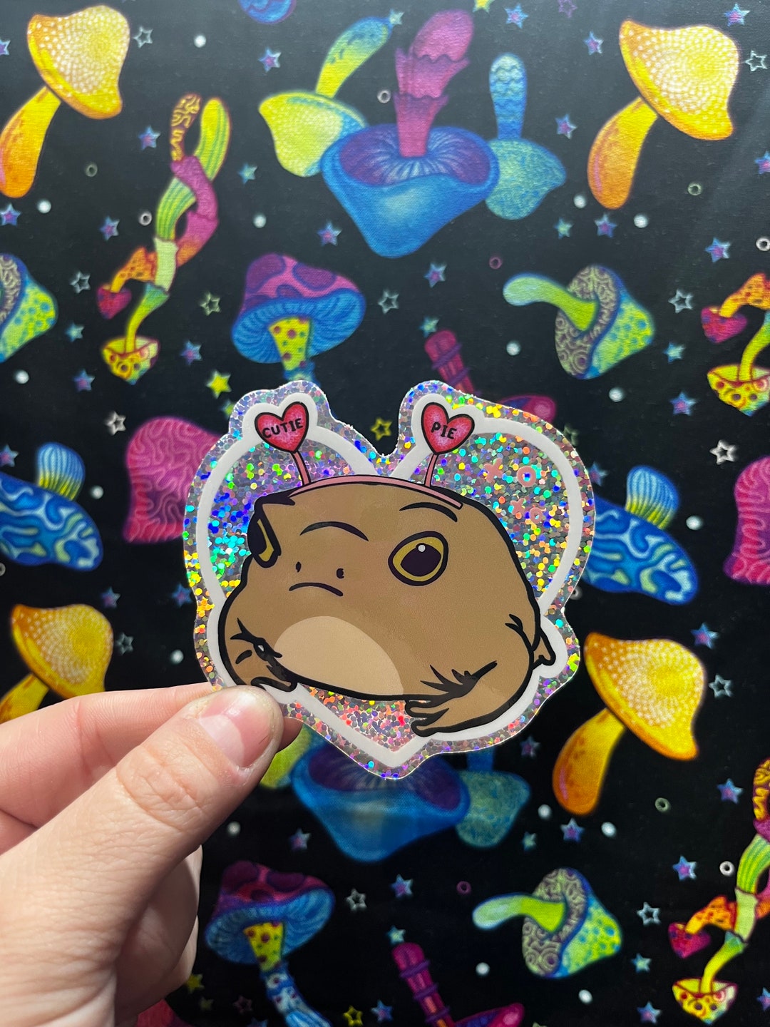 Holographic Cutie Pie Rain Frog Sticker - Etsy