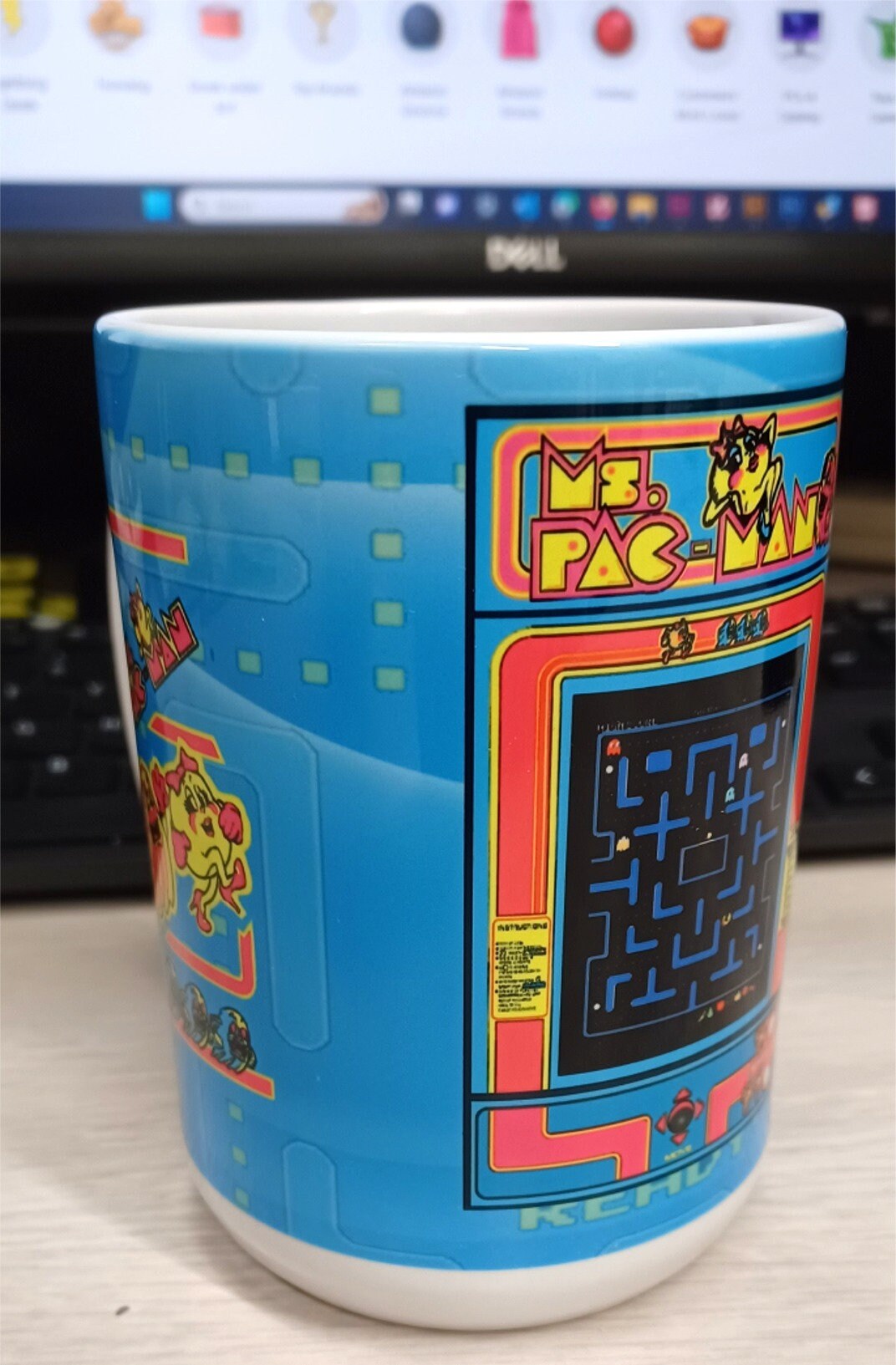 Classic Retro Arcade Ms. Pac Man 15oz Coffee Cup - Etsy