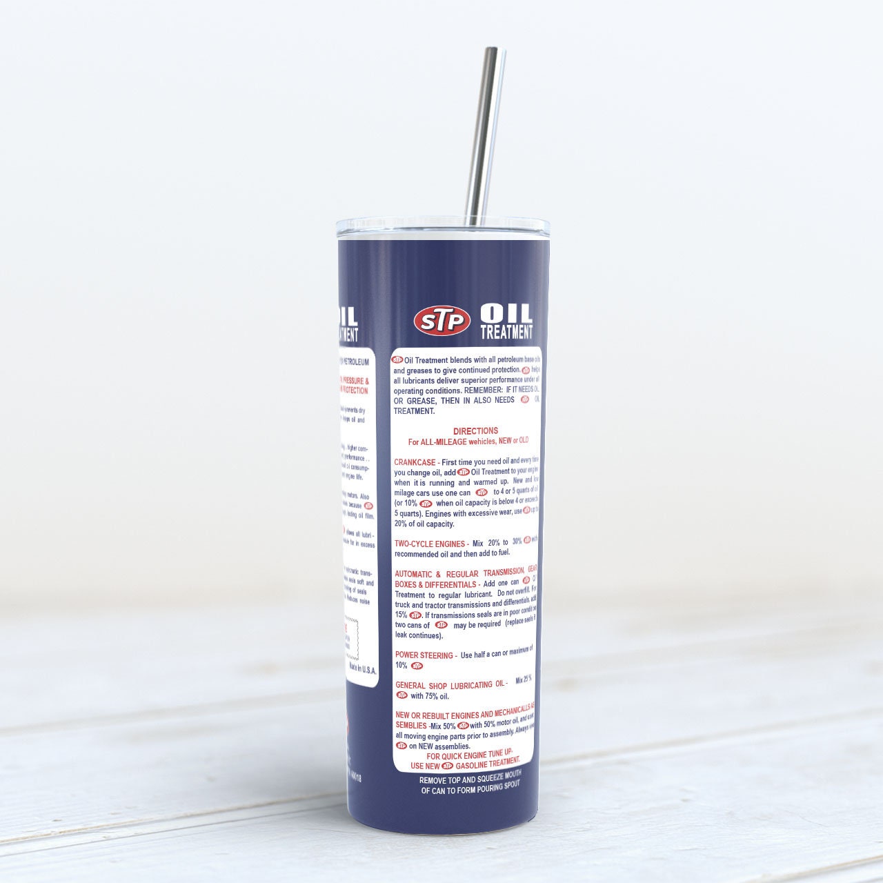 STP Oil Treatment Can Drink Tumbler / Cup 20oz Skinny Tumbler - Etsy