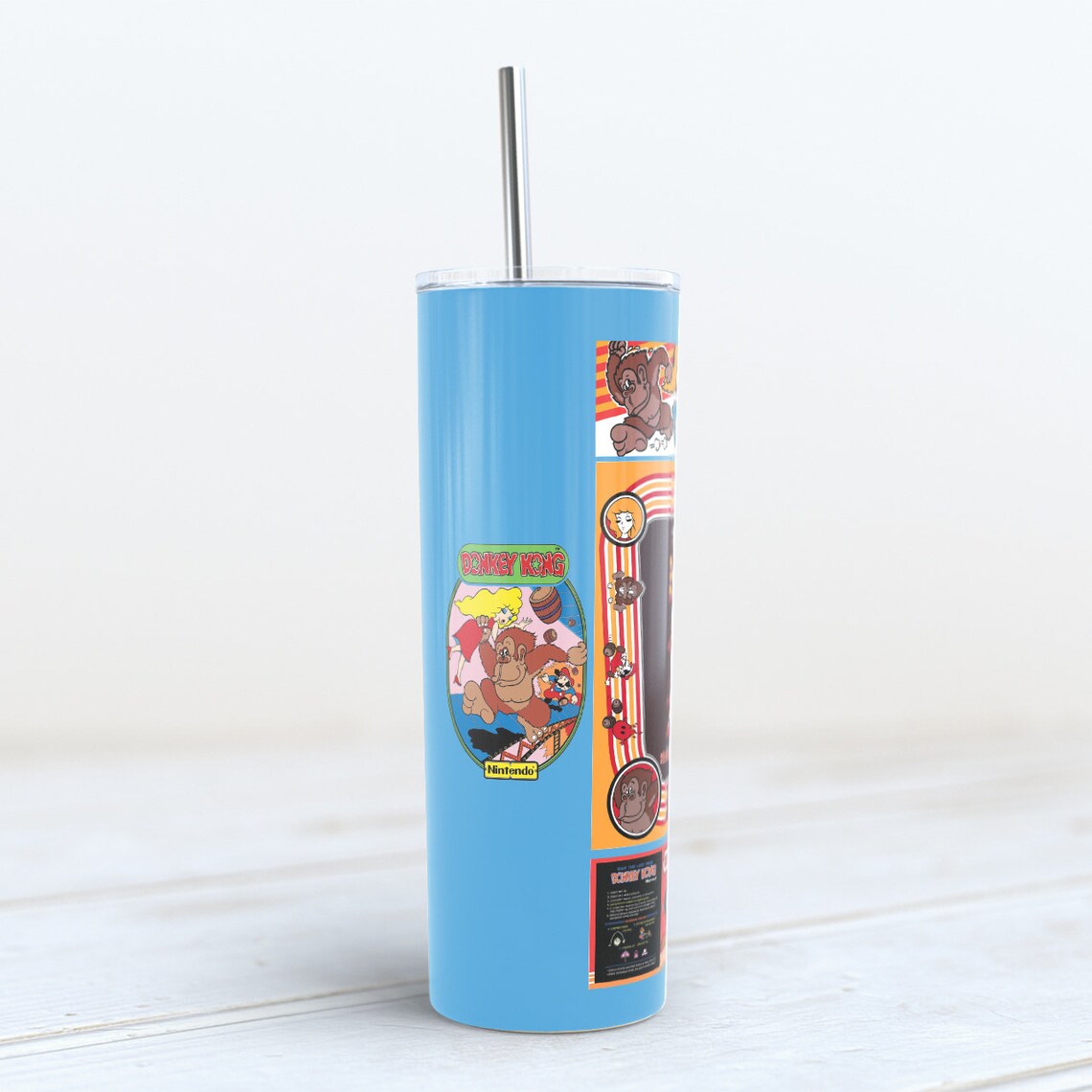 Classic Retro Arcade Machine Donkey Kong Cup 20oz Skinny - Etsy