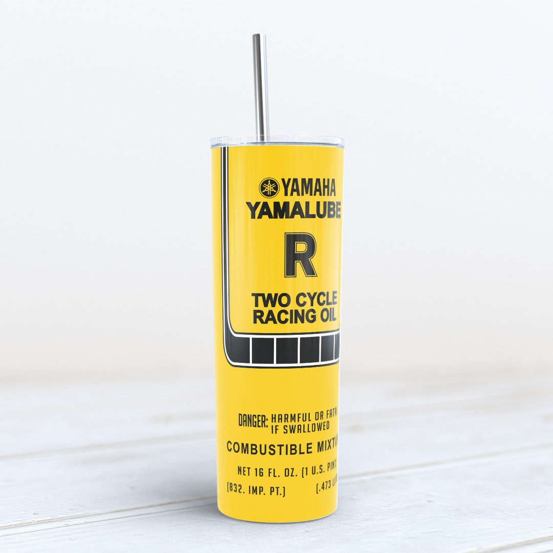 Yamalube 2R 2-stroke Pre-mix Skinny Tumbler / 20oz Insulated Drink Cup ...